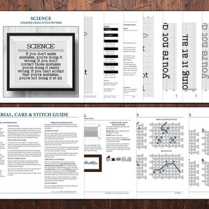 Science, Counted Cross Stitch Pattern, PDF Instant Download - Etsy