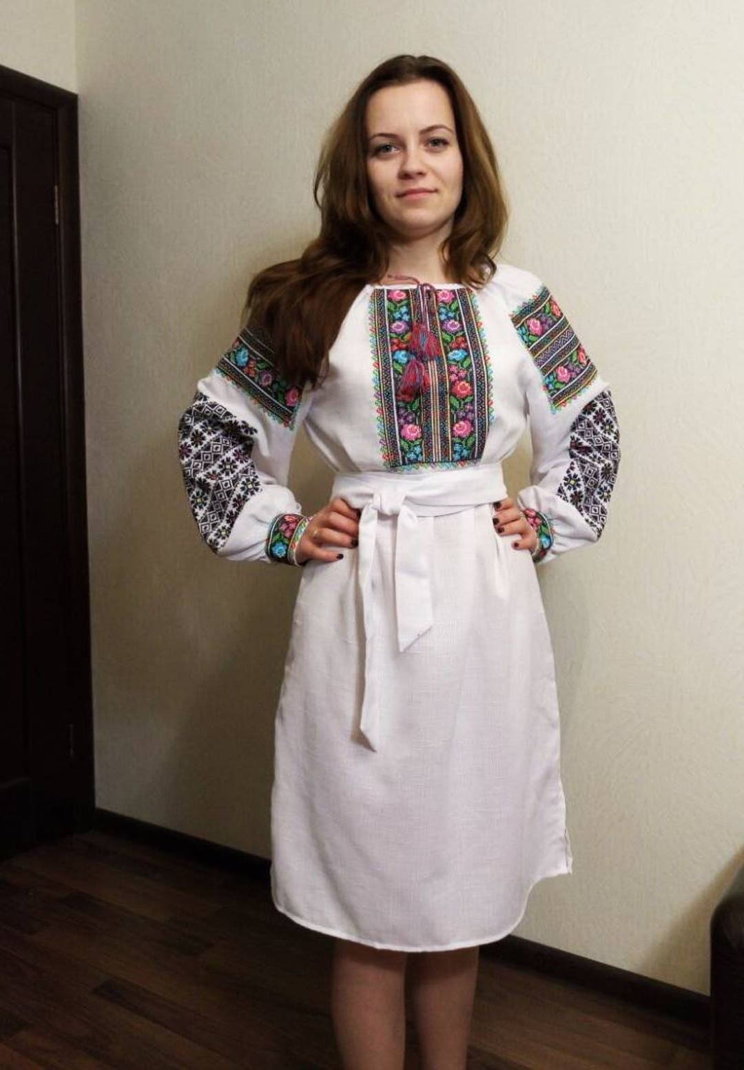 Wonderful Embroidered Dress Dress for Women Ukrainian Vyshyvanka Dress ...