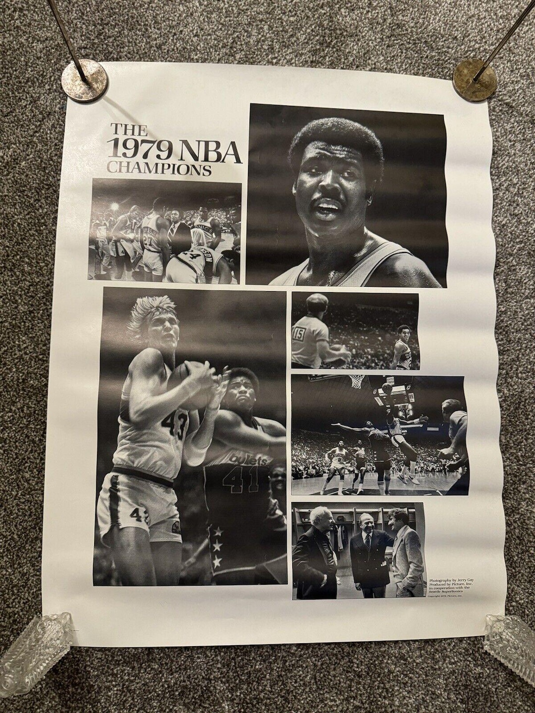 Rare 1979 Seattle Supersonics NBA Champions Sonic Promo Poster 23" X 17 ...