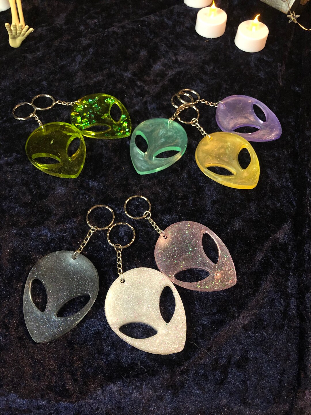 Alien Head Key Chains - Etsy