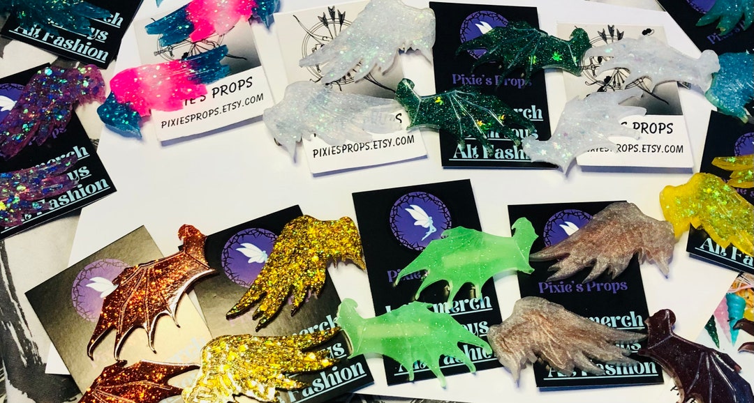Angel/demon Wing Hair Clips - Etsy