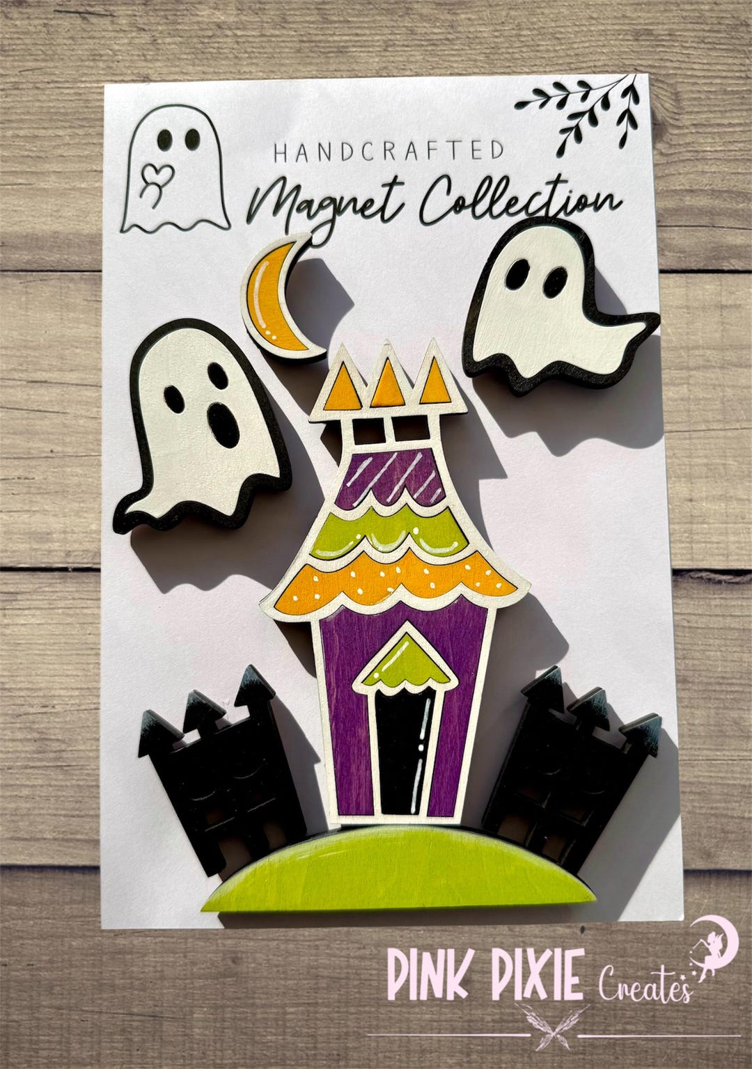 Handmade Wooden Haunted House Halloween Magnets - Etsy