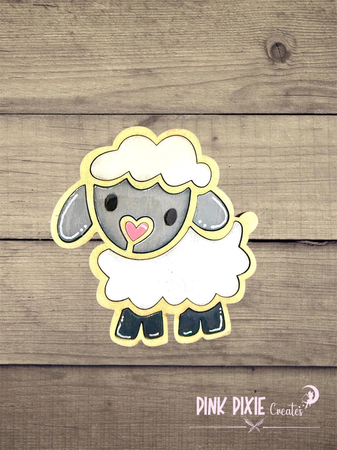 Wooden Handmade Chunky Sheep Magnet - Etsy
