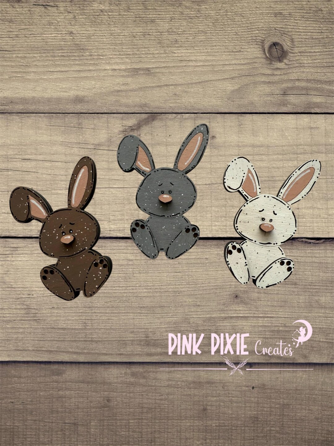 Wooden Mini Bunny Rabbit Magnet Handmade - Etsy