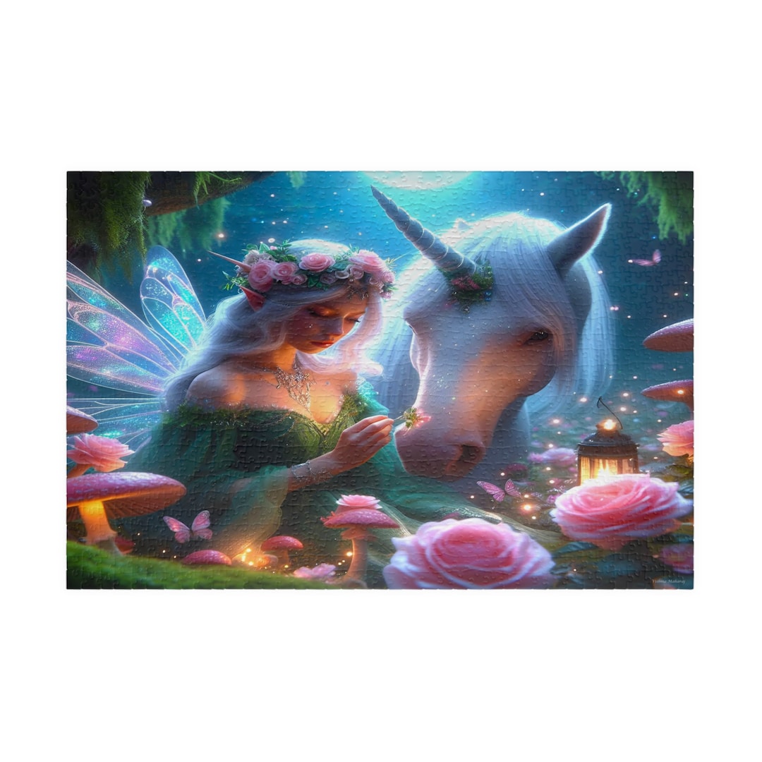 Elf Fairy and Unicorn Puzzle (1014-pieces) - Etsy