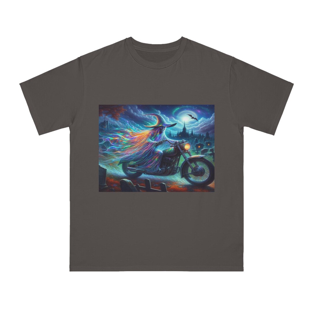 Ghost Rider, Ghost Riding a Motorcycle, Organic Unisex Classic T-shirt ...