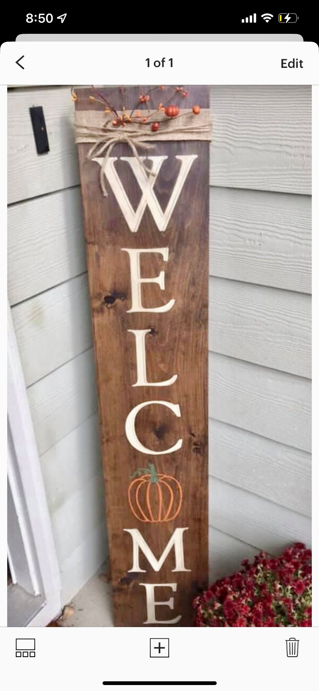 Welcome Fall Sign for Front Porch | Welcome Porch Vertical Sign ...