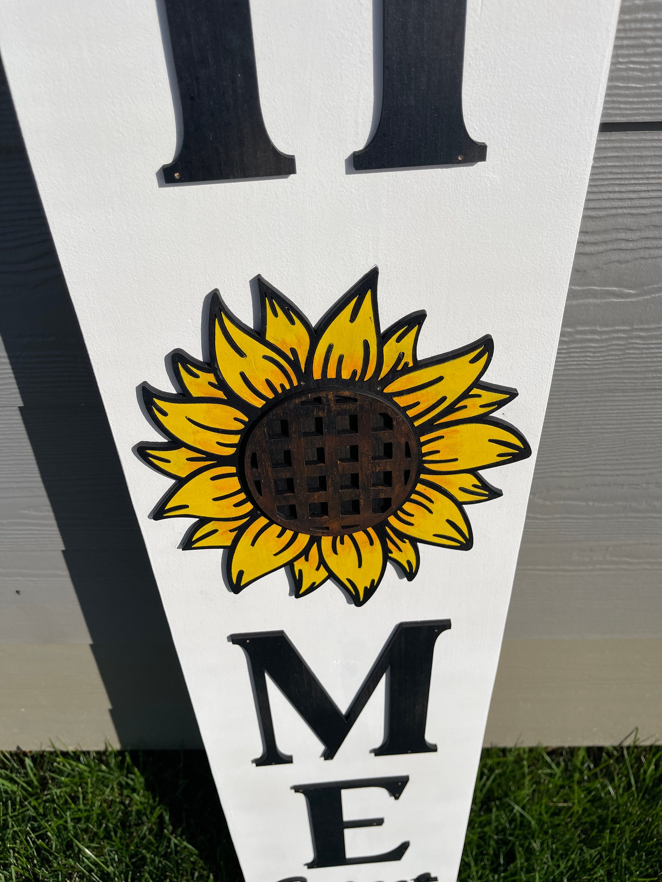Sunflower Home Sweet Home Porch Sign I Front Porch Sign I Outdoor Porch ...