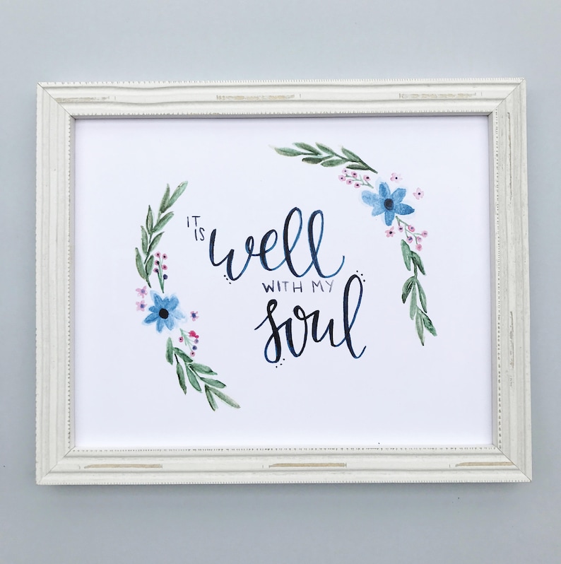 It is Well Watercolor Print - Etsy