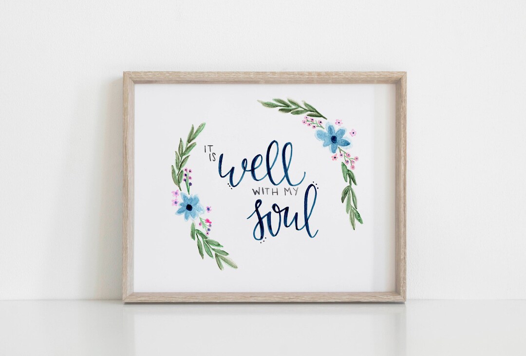 It is Well Watercolor Print - Etsy