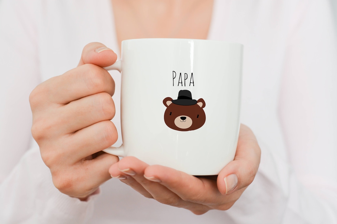 Papa Bear Mug, Cute Mug, Dad, Father, Papa Bear, White Mug, 11oz Mug ...