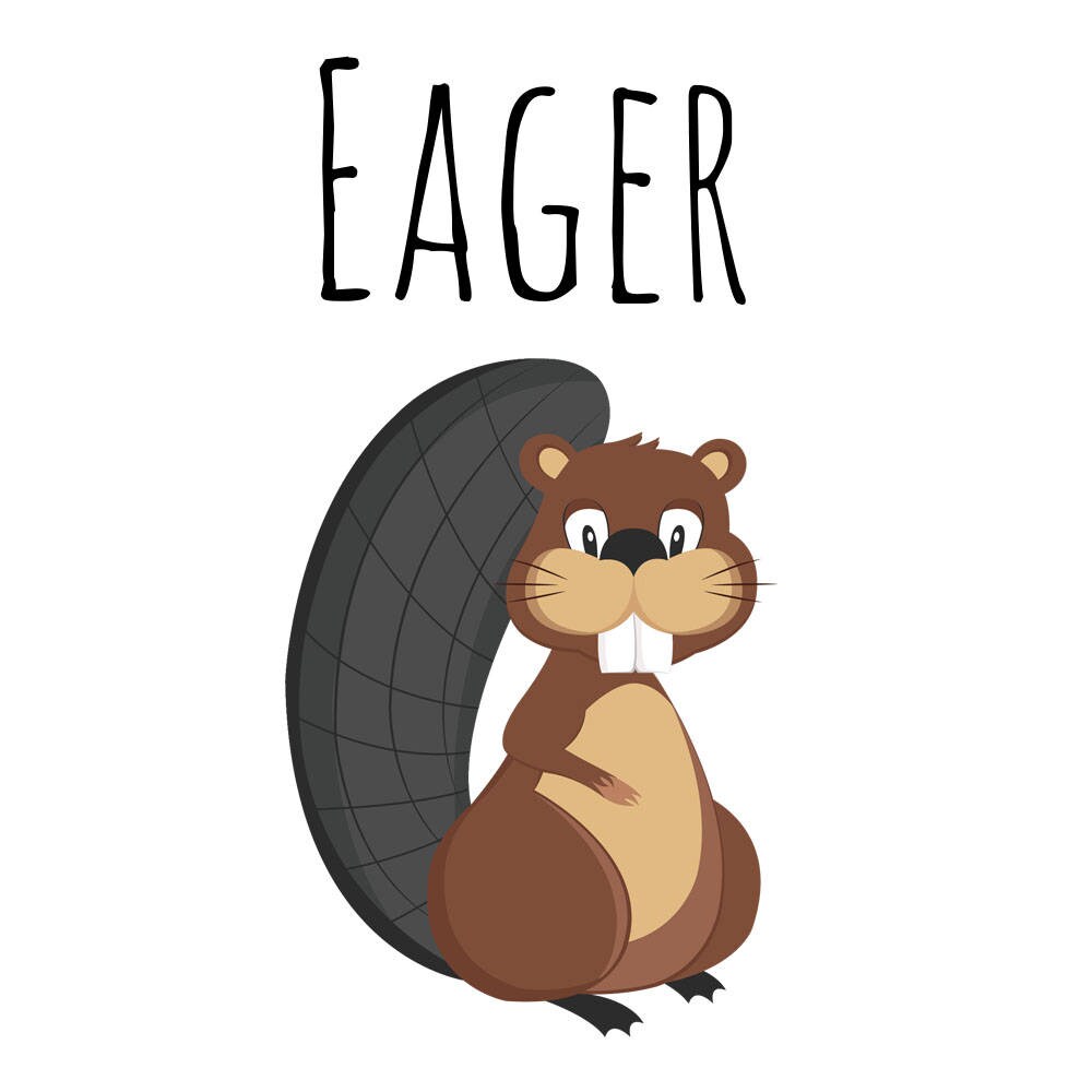 Eager Beaver Mug, Cute Mug, Eager Beaver, White Mug, 11oz Mug, Coffee ...