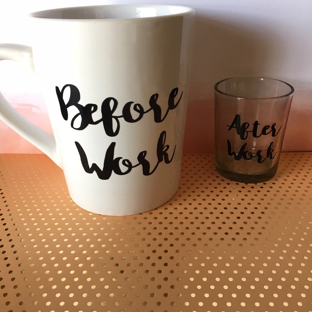 Before Work and After Work Drink Set - Etsy