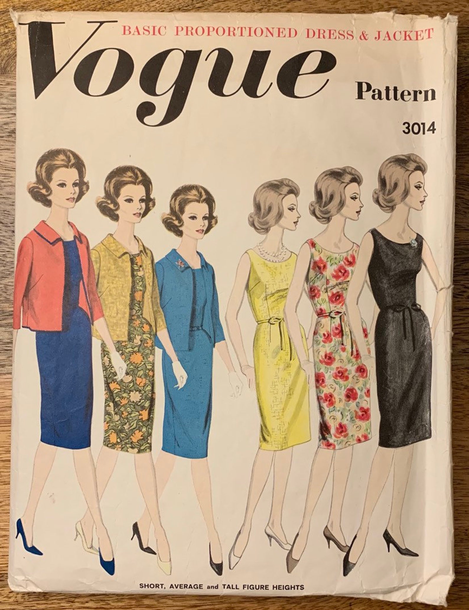 60s Vogue 3014 Dress & Jacket Pattern - Etsy