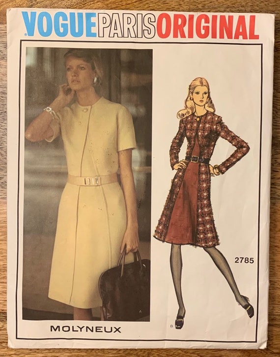 Sewing & Fiber Patterns 70s Vogue Paris Original 2627 Molyneux Dress ...