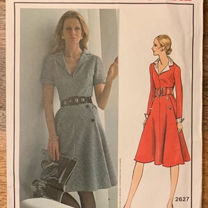 70s Vogue Paris Original 2627 Molyneux Dress Pattern - Etsy