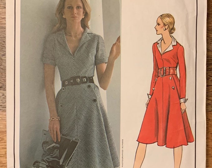 70s Vogue Paris Original 2627 Molyneux Dress Pattern - Etsy