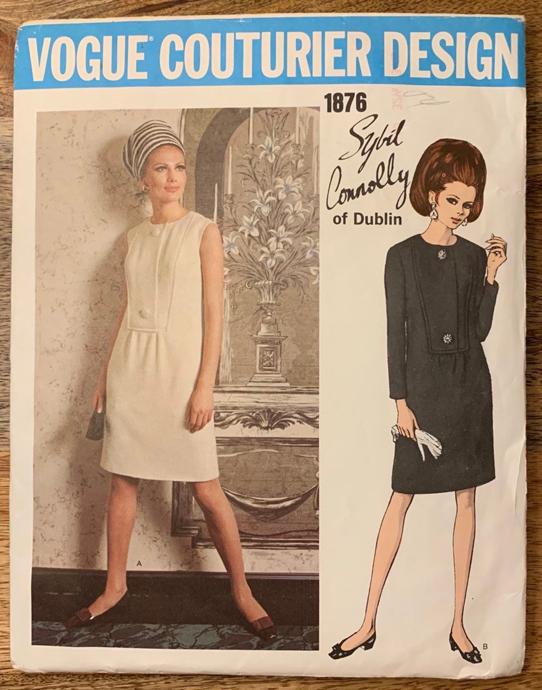60s Vogue 1876 Couturier Design Sybil Connolly Dress Pattern - Etsy