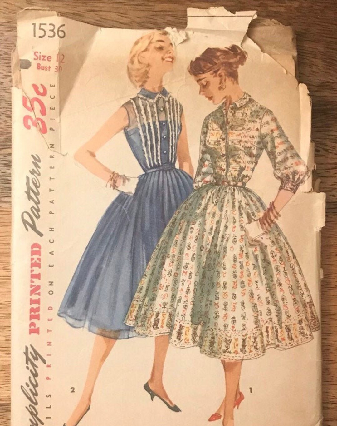 50s Simplicity 1536 Dress Pattern Uncut - Etsy