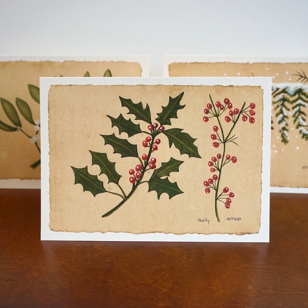 Christmas Cards 3-pack Watercolour Art Prints - Etsy