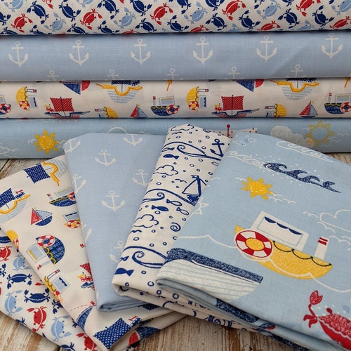 Nautical-themed Fabric Collection - Etsy