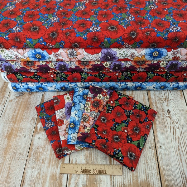 Poppy Fabric - Etsy