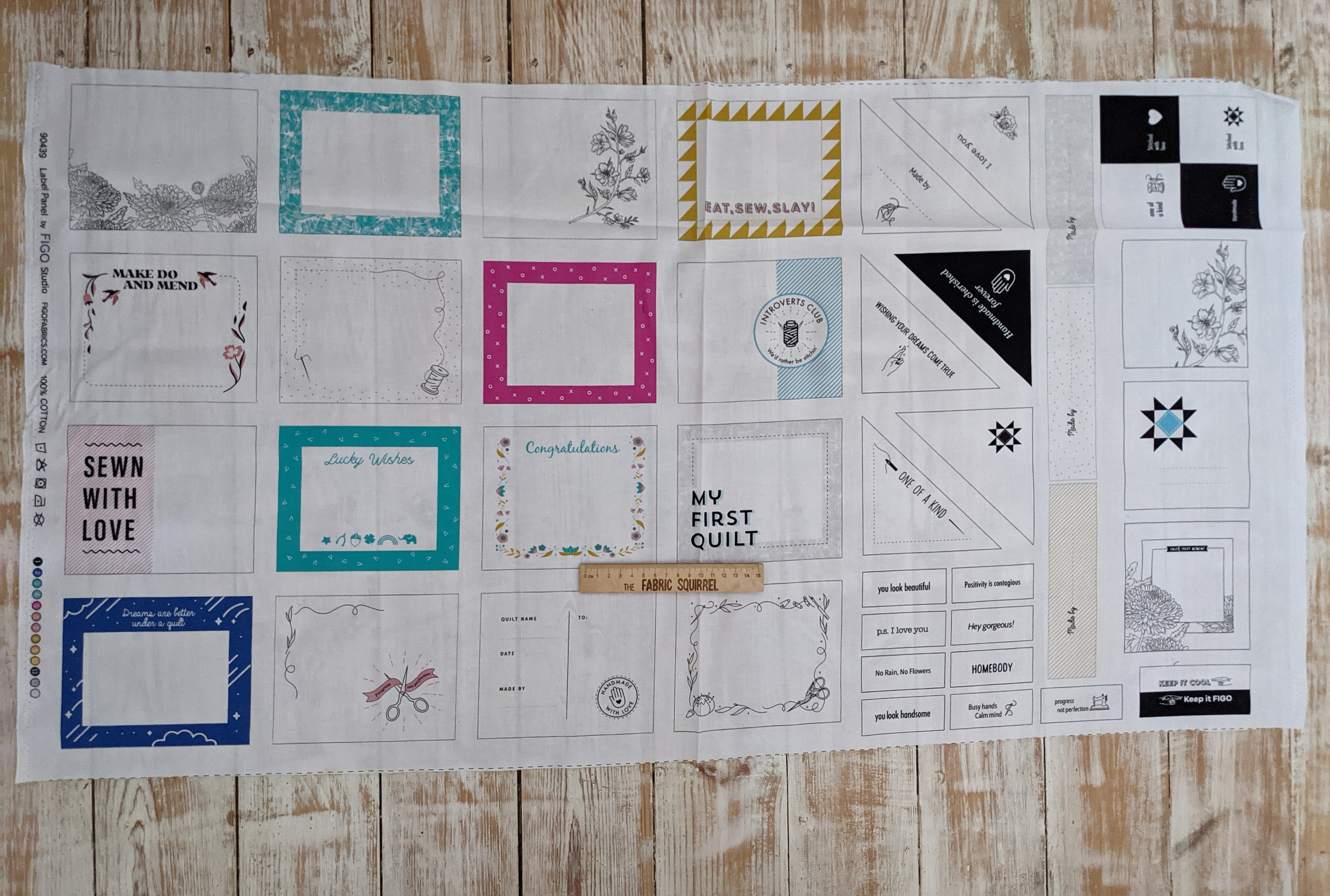 Quilt Label Panel From Figo Fabrics | Etsy