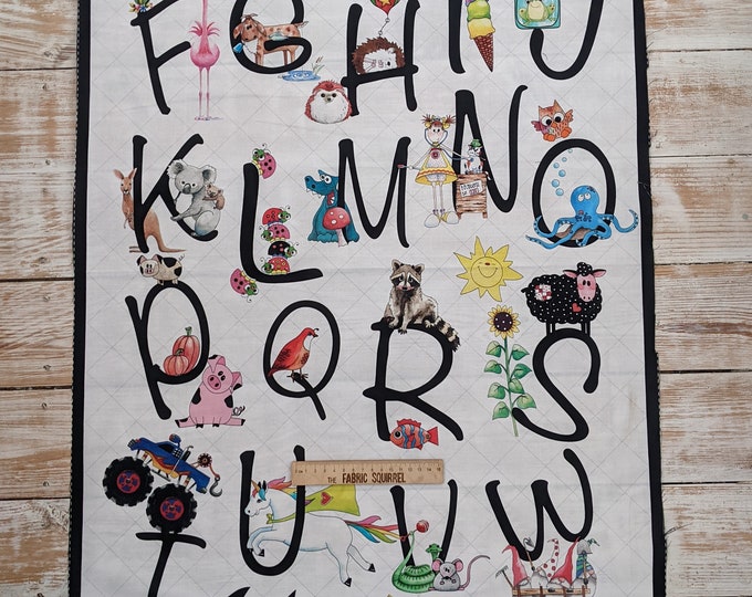 Children's Alphabet Quilt Panel ABC Alphabet Soup by QT Fabrics - Etsy