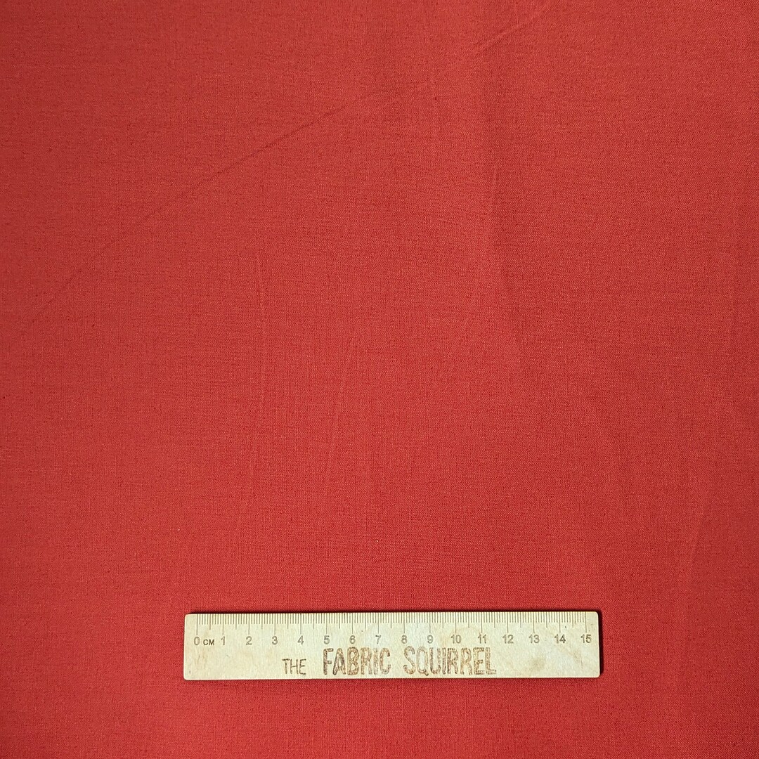 Burnt Orange Organic Cotton Fabric: Rusty Solid Color - Make and ...