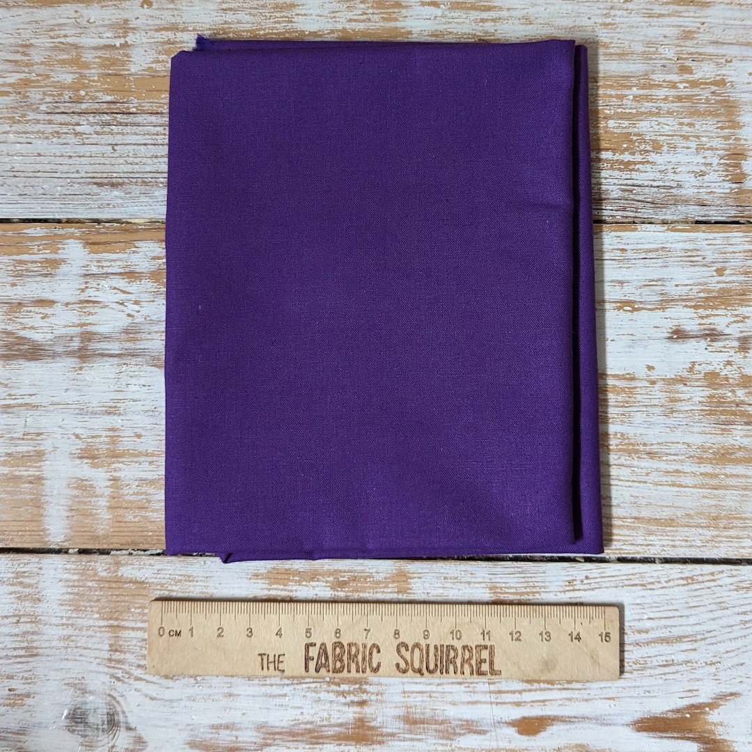 Purple Basic Solid 100% Organic Cotton Fabric - Make and Believe ...