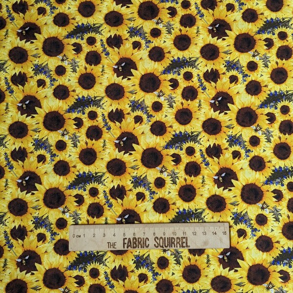 Sunflower Fabric - Etsy
