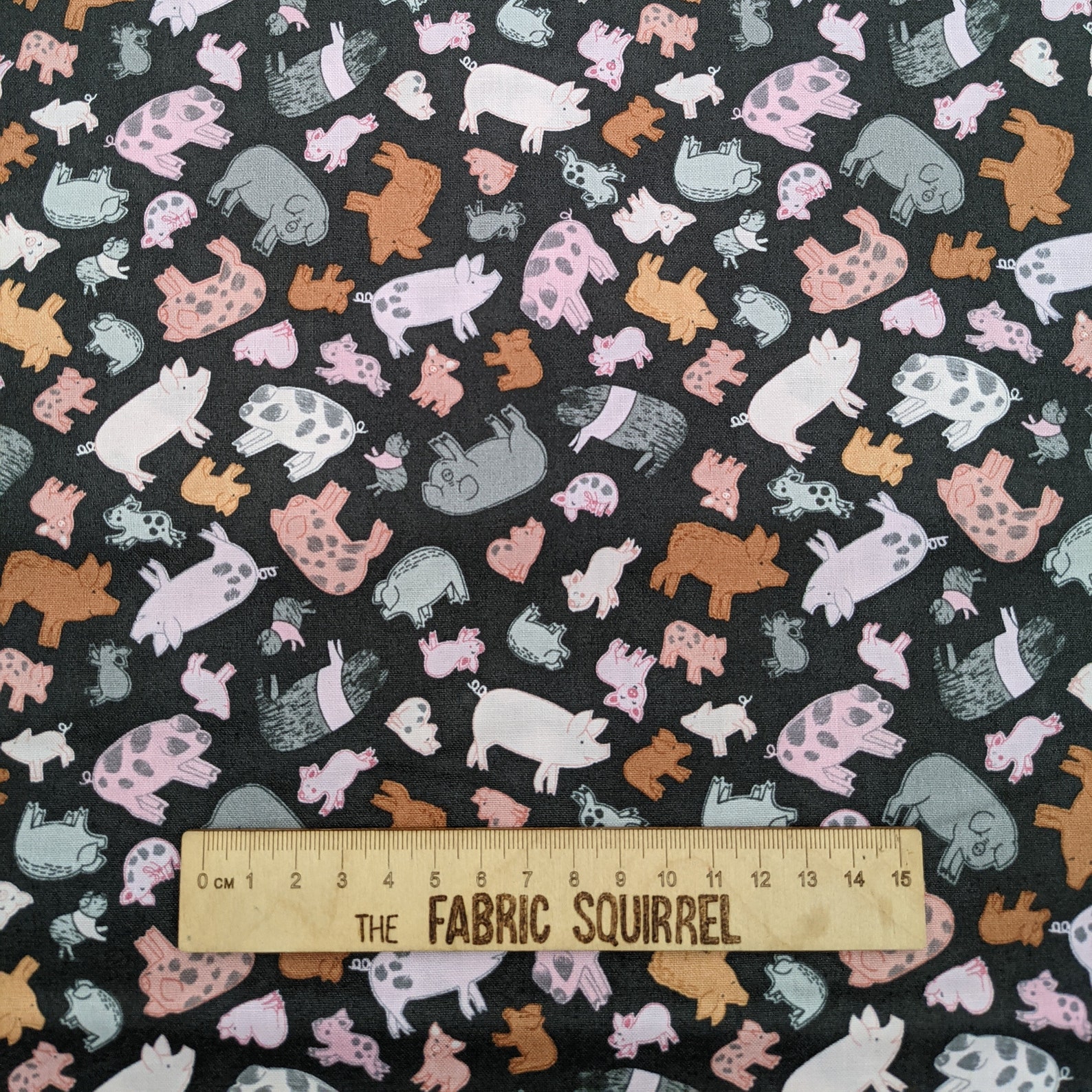 Farmyard Fabric Tractor Material Piggy Tales From Lewis - Etsy UK