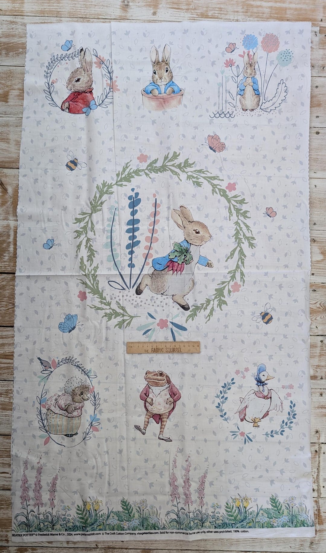 Peter Rabbit Quilt Panel the Tale of Peter Rabbit Quilt Top 100% Cotton ...