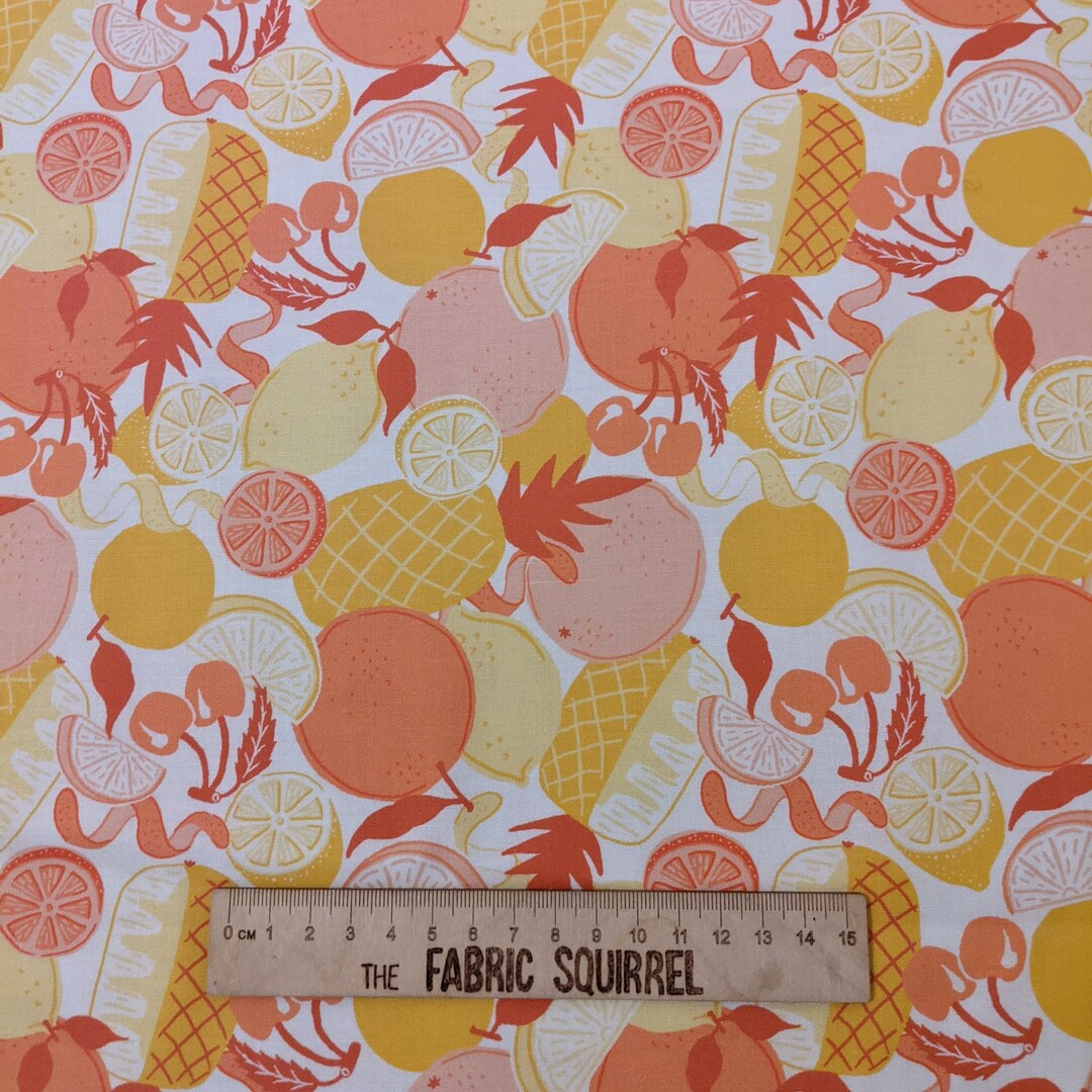 Citrus Fruit Cotton Fabric: Oranges, Lemons, Grapefruit - Figo Fabrics ...
