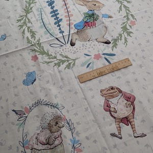 Peter Rabbit Quilt Panel the Tale of Peter Rabbit Quilt Top 100% Cotton ...