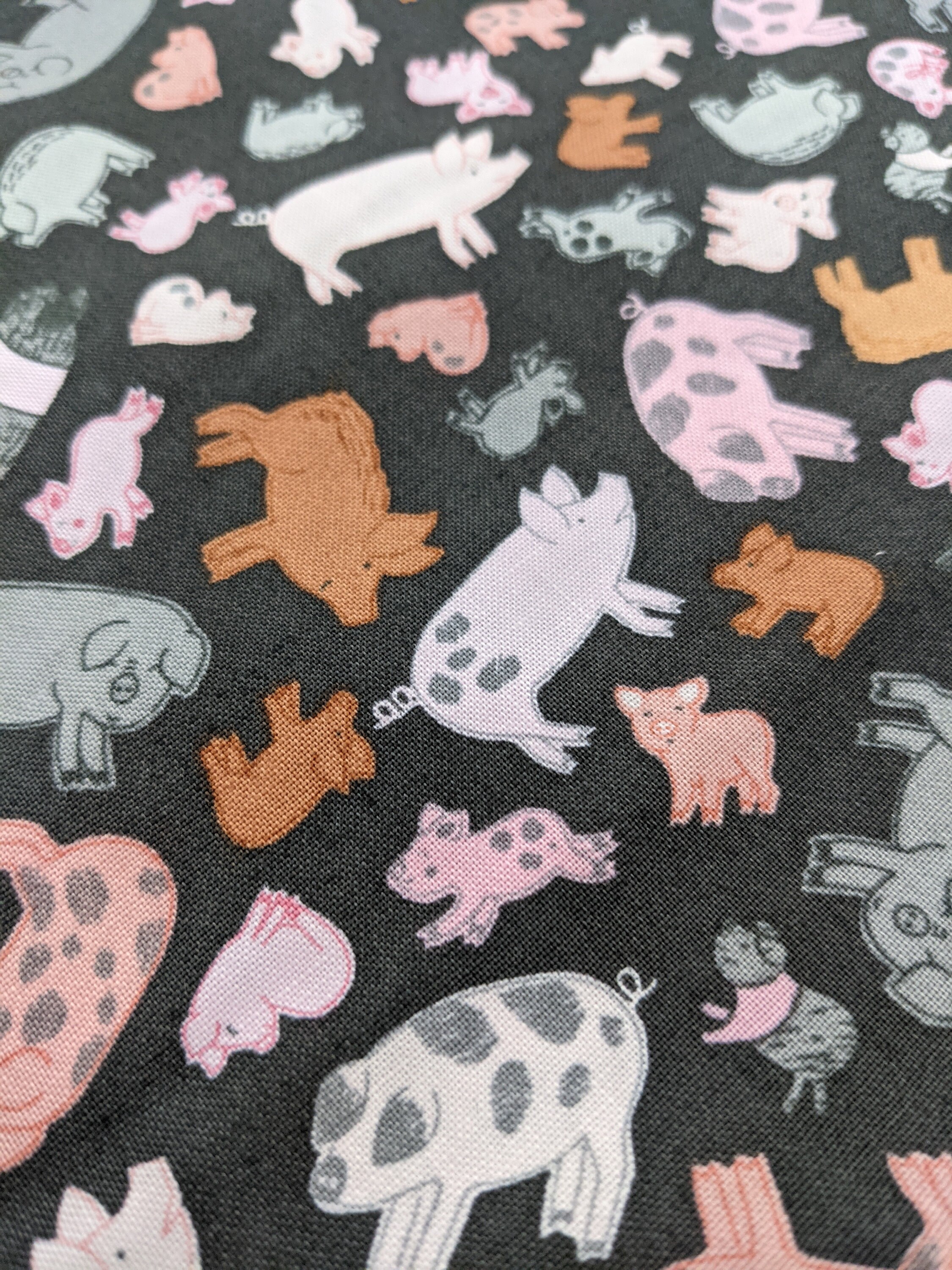 Farmyard Fabric Tractor Material Piggy Tales From Lewis - Etsy UK
