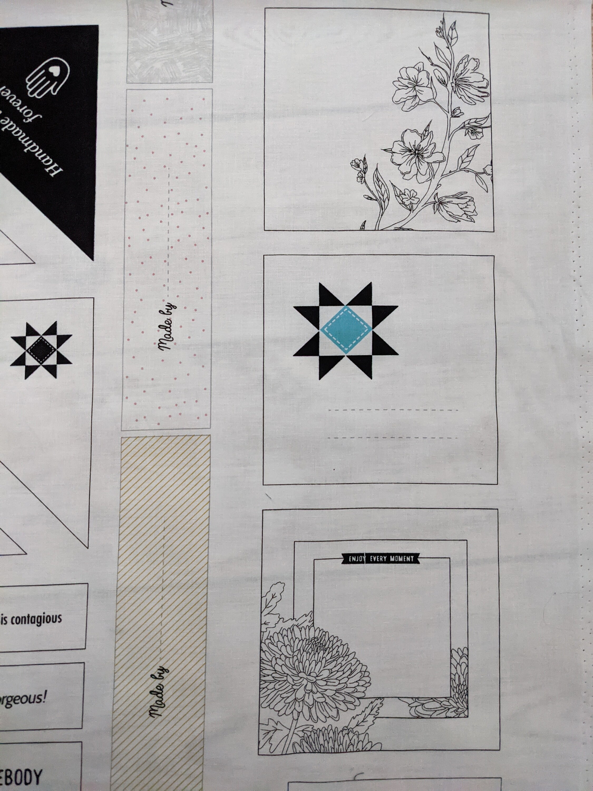 Quilt Label Panel From Figo Fabrics | Etsy