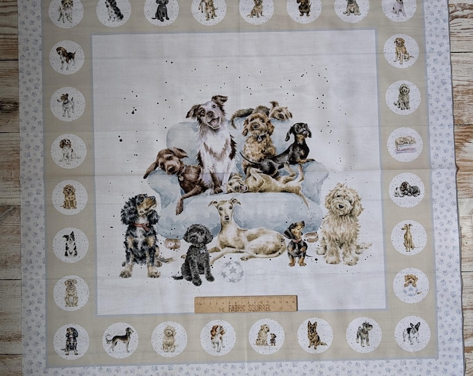 Dog Wrendale Quilt Panel - Wrendale Designs Fabric Quilt Panel ...