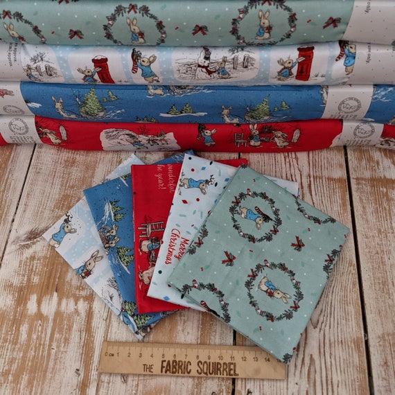 Peter Rabbit Christmas Fabric the Most Wonderful Time of the - Etsy