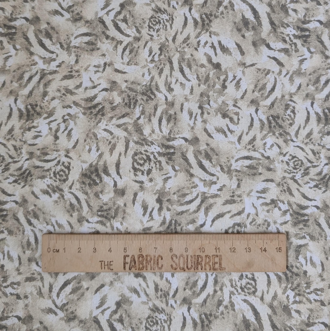 Neutral Tiger Stripe Fabric - Beige Cotton Print - Etsy