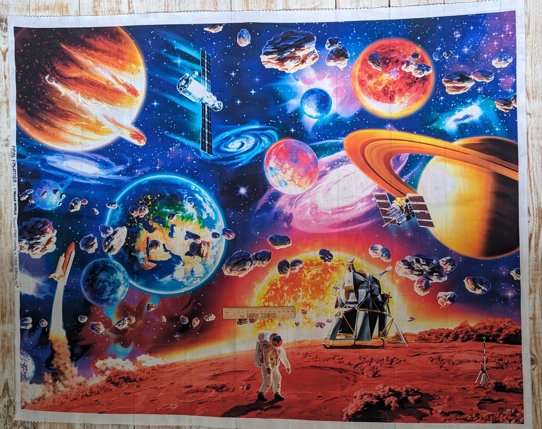 Space Fabric Panel - Final Frontier by 3 Wishes Fabric - Etsy