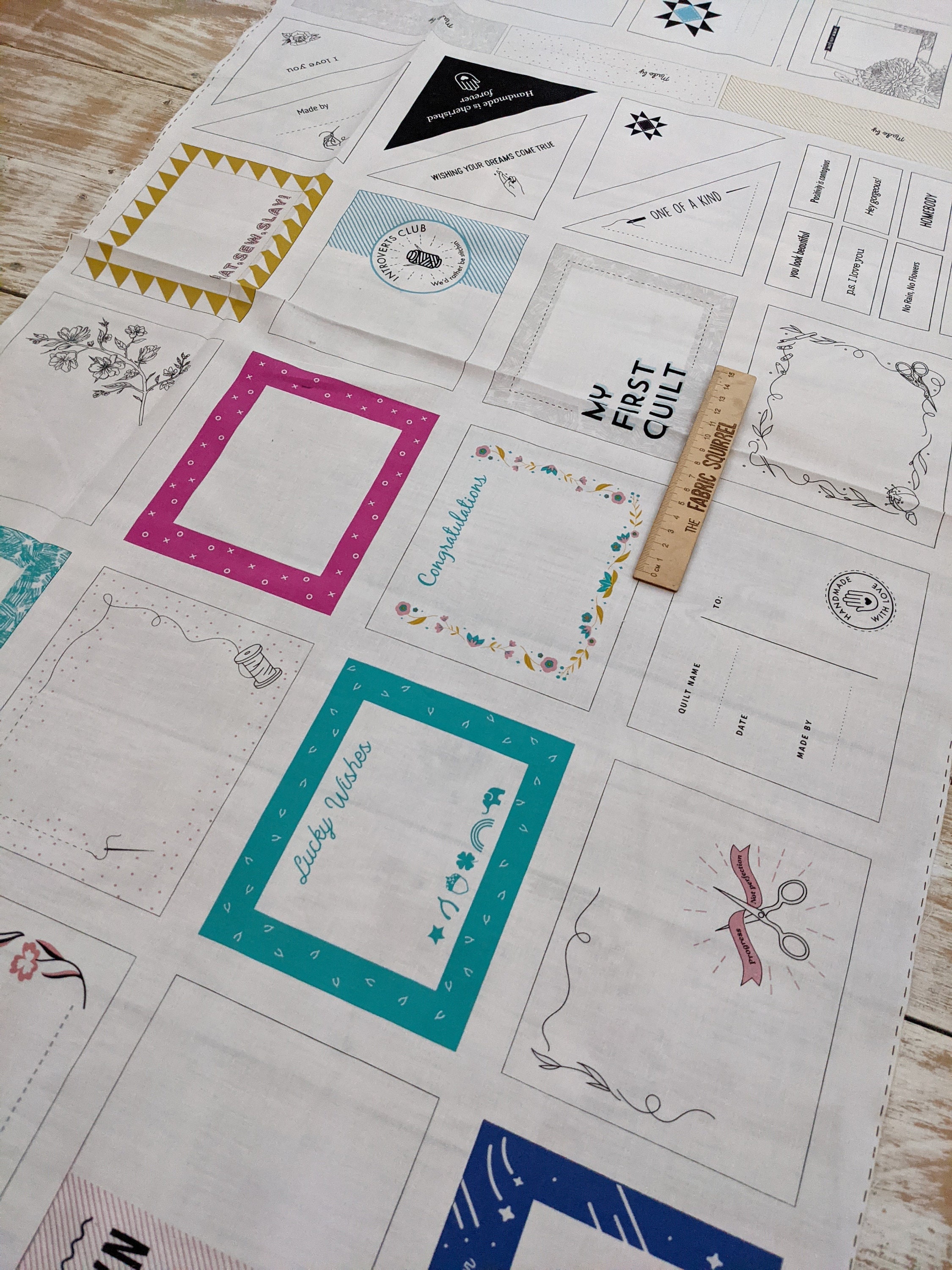 Quilt Label Panel From Figo Fabrics | Etsy