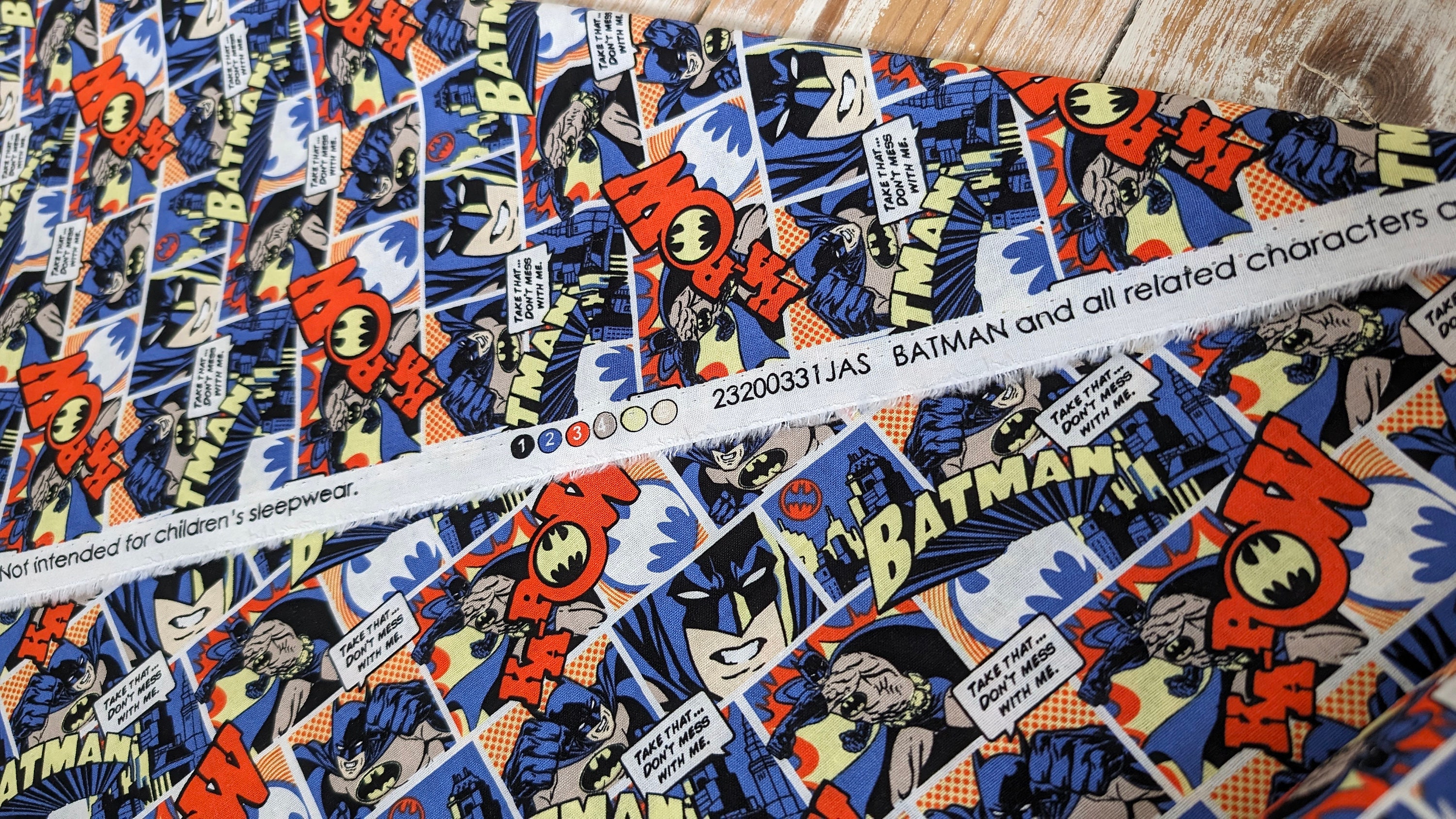 Batman Colour Pop Comic Fabric - DC Comics Material - Etsy