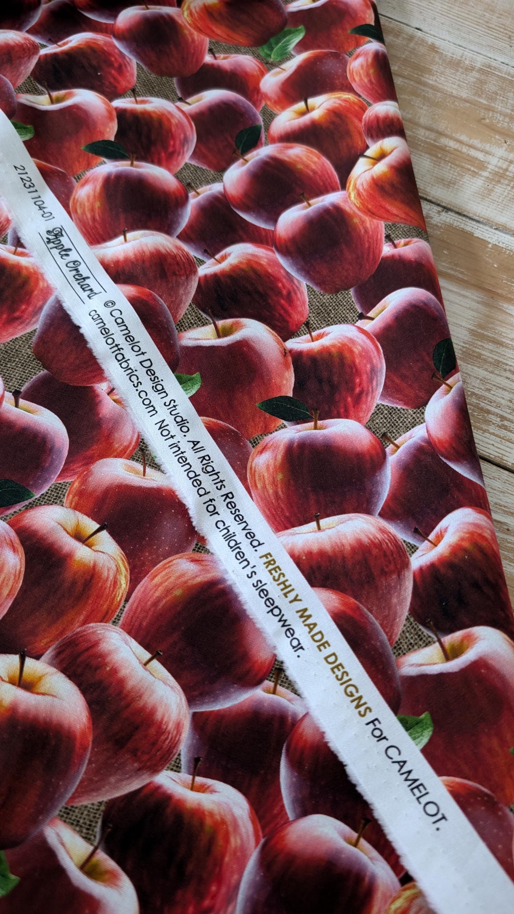 Apple Fabric - Apple Orchard Woven Quilting Cotton Material - Camelot ...