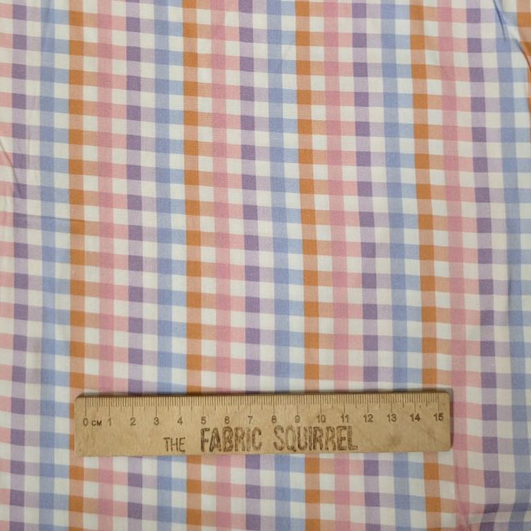 Multi Gingham Pink Viscose Fabric - Pastel Gingham by the Crafty Pie - Etsy