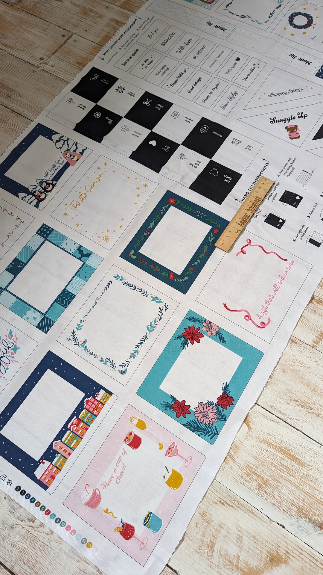 Quilt Label Panel - From Figo Fabrics - Holiday Labels - Handmade Sew ...