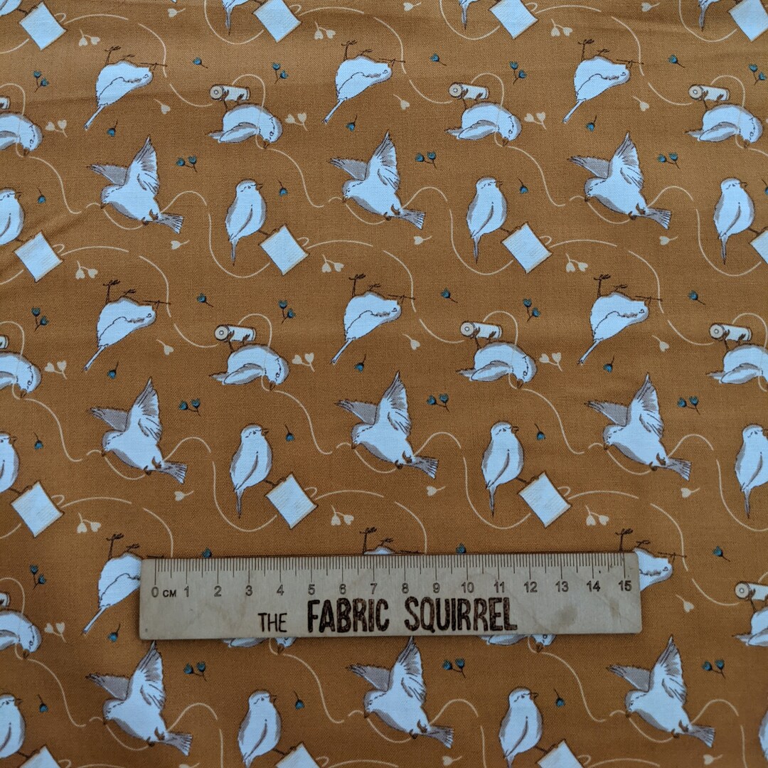 Debbie Shore Organic Cotton Fabric: Bobbins and Birds Sewing Theme - Etsy
