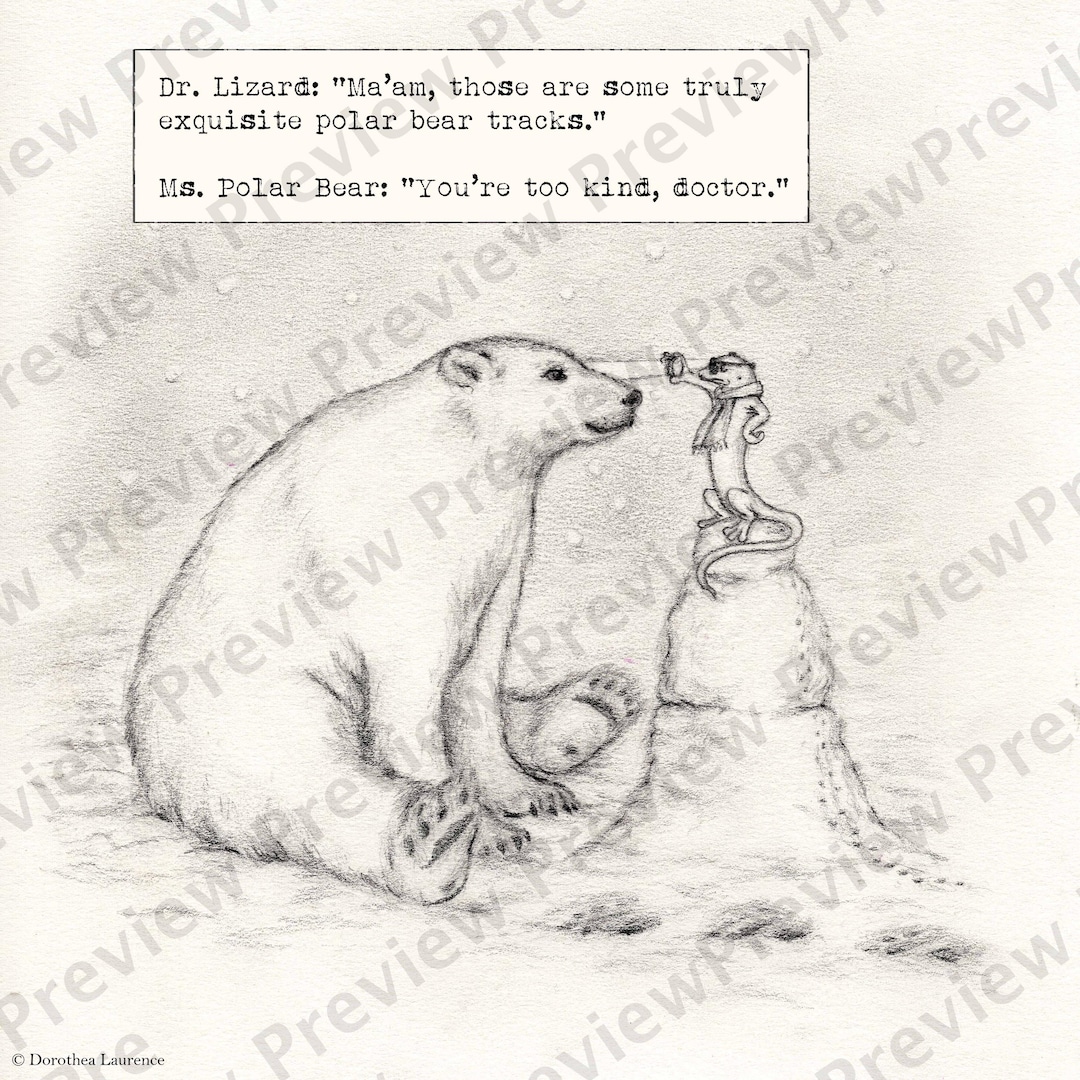 32x32 Cm Digital Print - "dr. Lizard and the Polar Bear Tracks" (S3,E1 ...