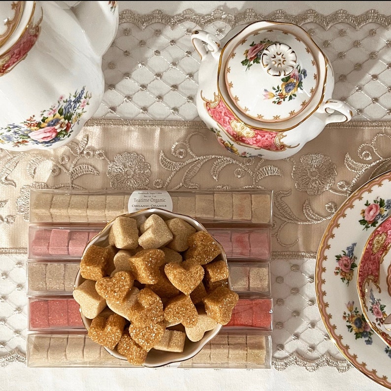 Organic Hibiscus Sugar Cubes for Tea, Champagne, Floral Sugar Cubes ...
