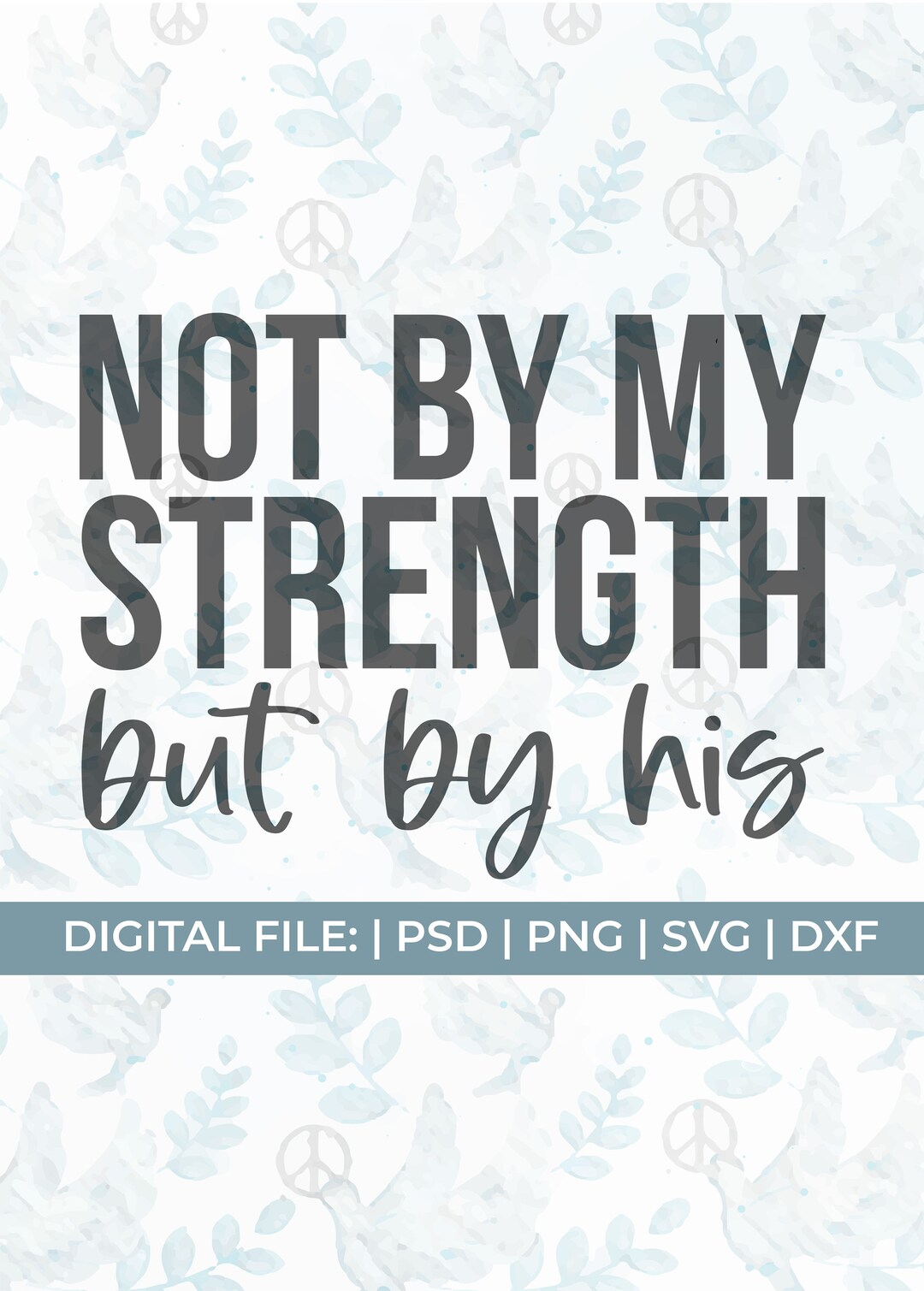 Adoración svg no por mi fuerza svg cristiano svg perdonado - Etsy México